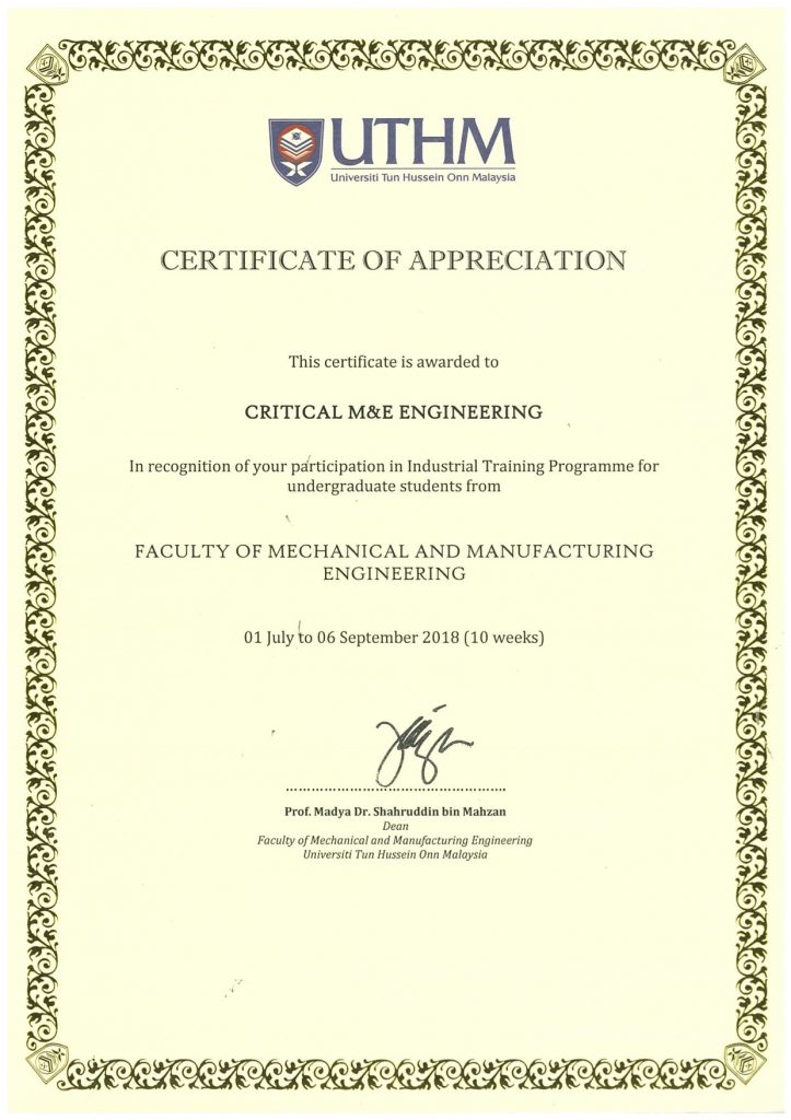 Certificate of Appreciation_UTHM